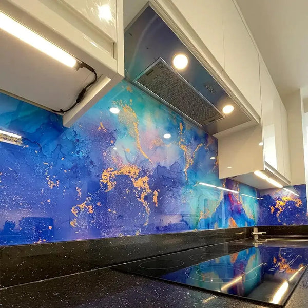 Liquid Ink Printed Splashbacks | Artistic Glass Panels for Kitchens UK ...