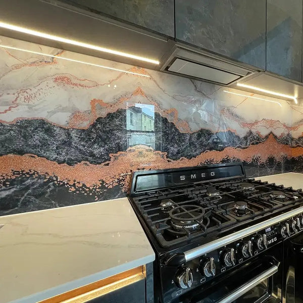 Crystal Stones Splashbacks | Sparkling Luxury Glass Kitchen Panels UK ...