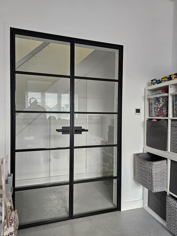 Pure Line - Double Hinged Glass Door with Latch and Frame - PMF ...