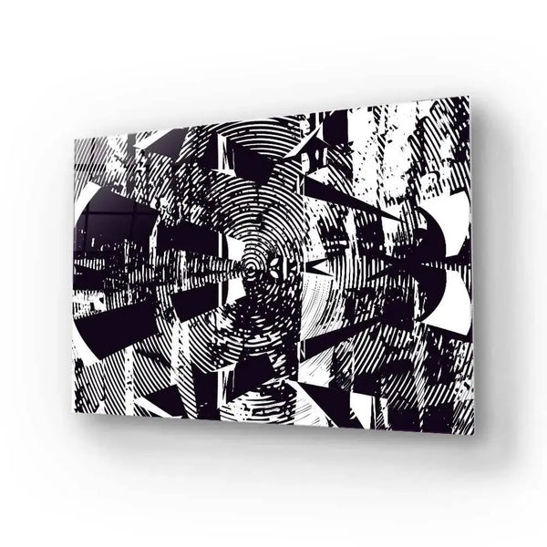 Distressed Abstract Static Glass Wall Art - DIY – CreoGlass®