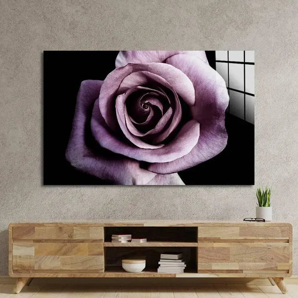 Purple Rose Glass Wall Art - Landscape Sizes - DIY – CreoGlass®