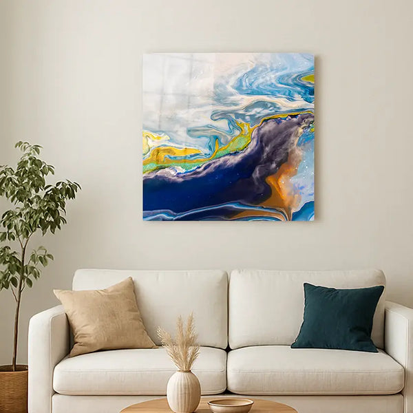 Abstract Galaxy Glass Wall Art - Square Sizes - DIY – CreoGlass®